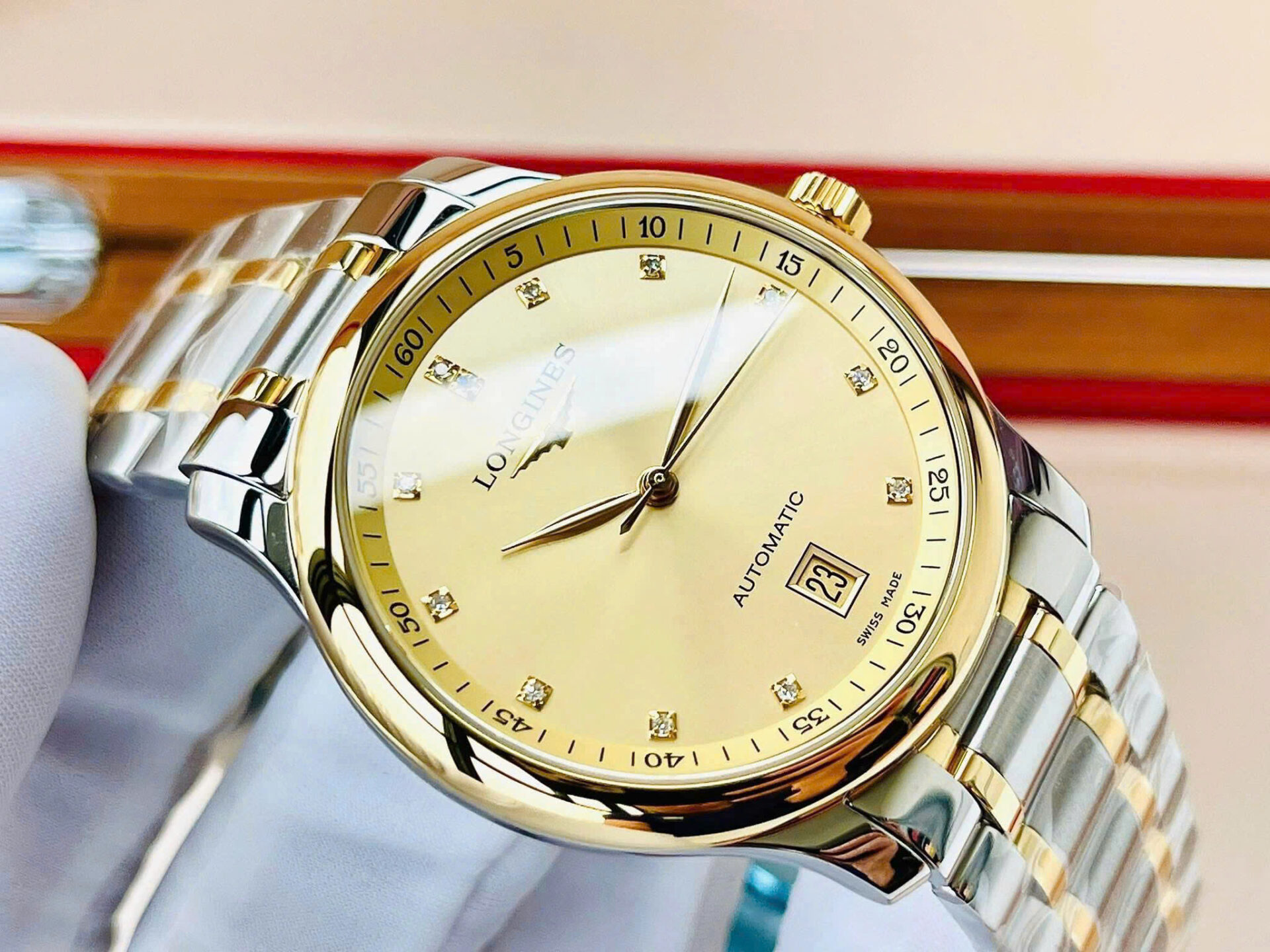 Longines Master Collection Diamond DemiGold 18K - Linh Long Group