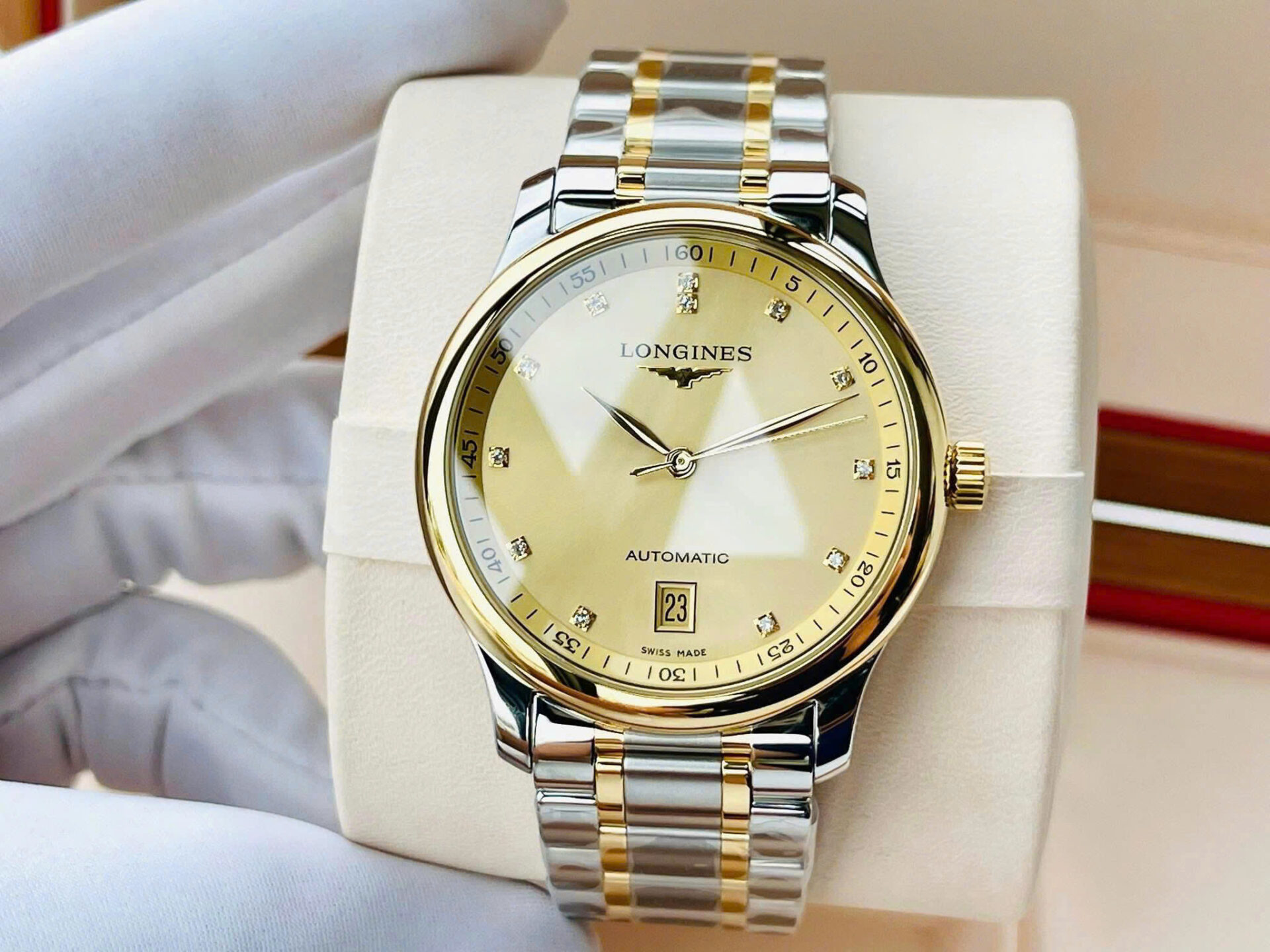 Longines Master Collection Diamond DemiGold 18K - Linh Long Group